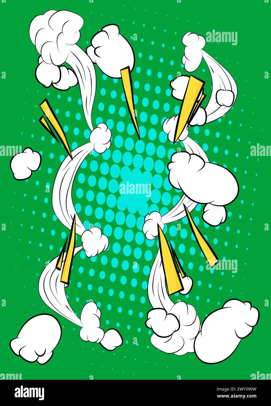 Cartoon Abstract Background, comic book backdrop. Retro vector comics ...