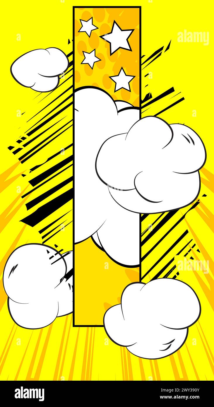 Cartoon Abstract Background, comic book backdrop. Retro vector comics ...