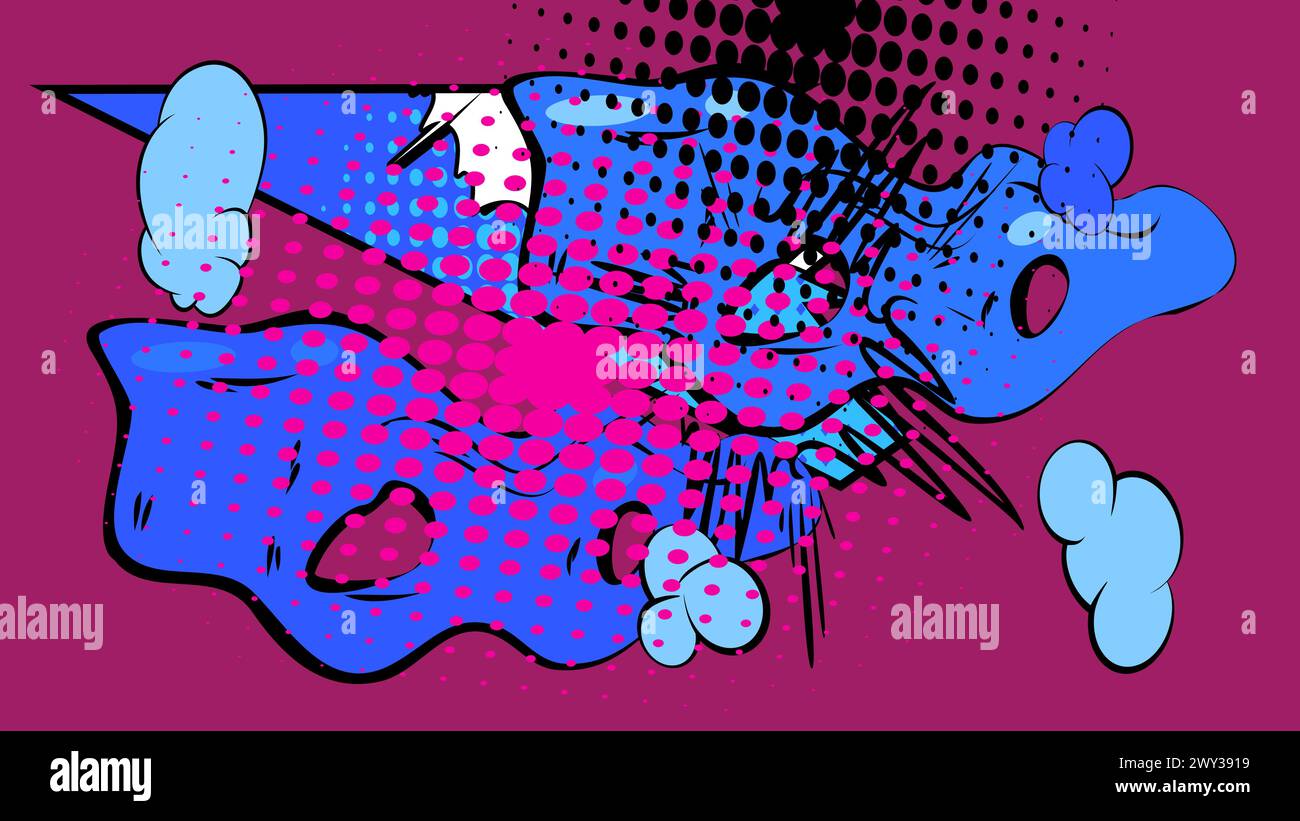 Cartoon Abstract Background, comic book backdrop. Retro vector comics ...