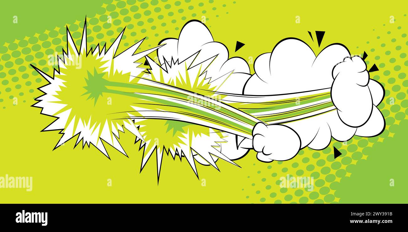 Cartoon Abstract Background, comic book backdrop. Retro vector comics ...