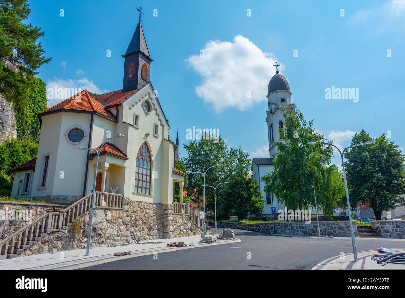 Panorama view of Bosanska Krupa town in Bosnia and Herzegovina Stock ...