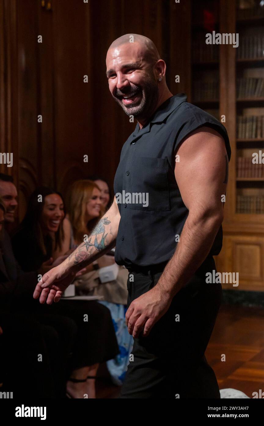 New York, United States. 02nd Apr, 2024. Designer Idan Cohen walks the ...