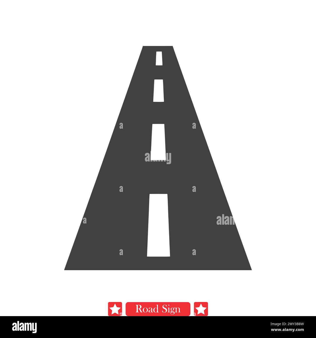 Roadway Guidance Versatile Road Sign Silhouettes for Graphics Stock ...
