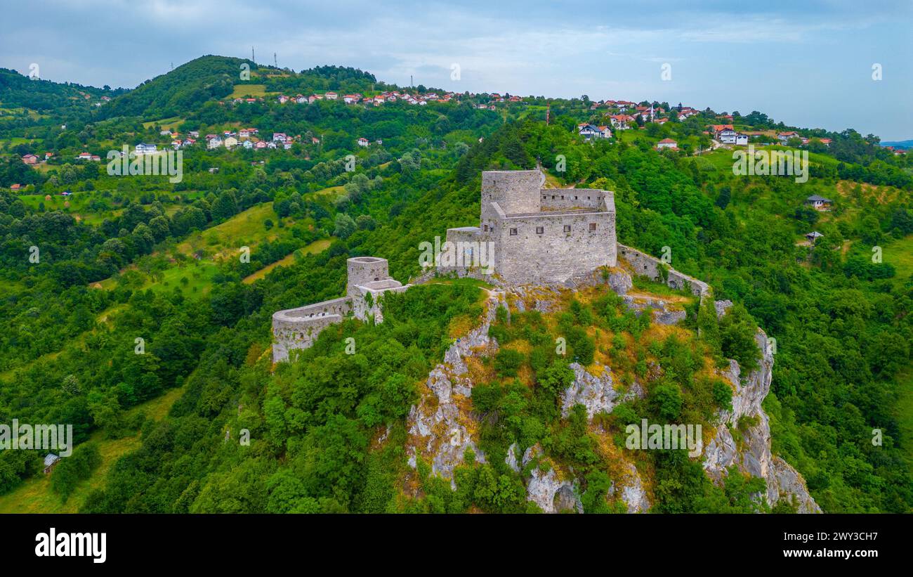 Panorama view of Srebrenik Fortress in Bosnia and Herzegovina Stock ...