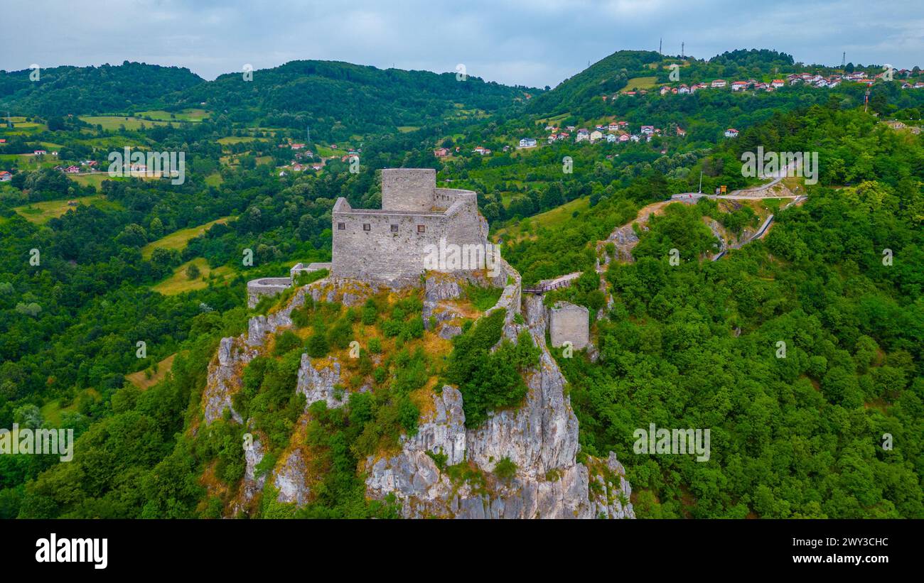 Panorama view of Srebrenik Fortress in Bosnia and Herzegovina Stock ...