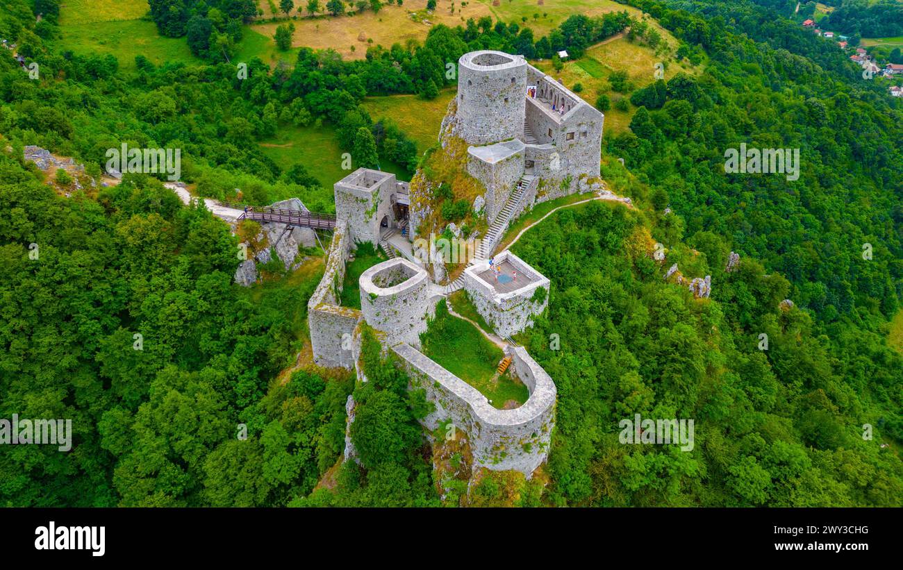 Panorama view of Srebrenik Fortress in Bosnia and Herzegovina Stock ...
