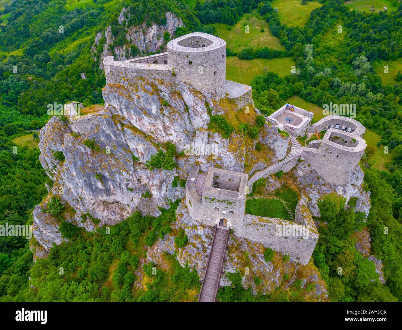 Panorama view of Srebrenik Fortress in Bosnia and Herzegovina Stock ...