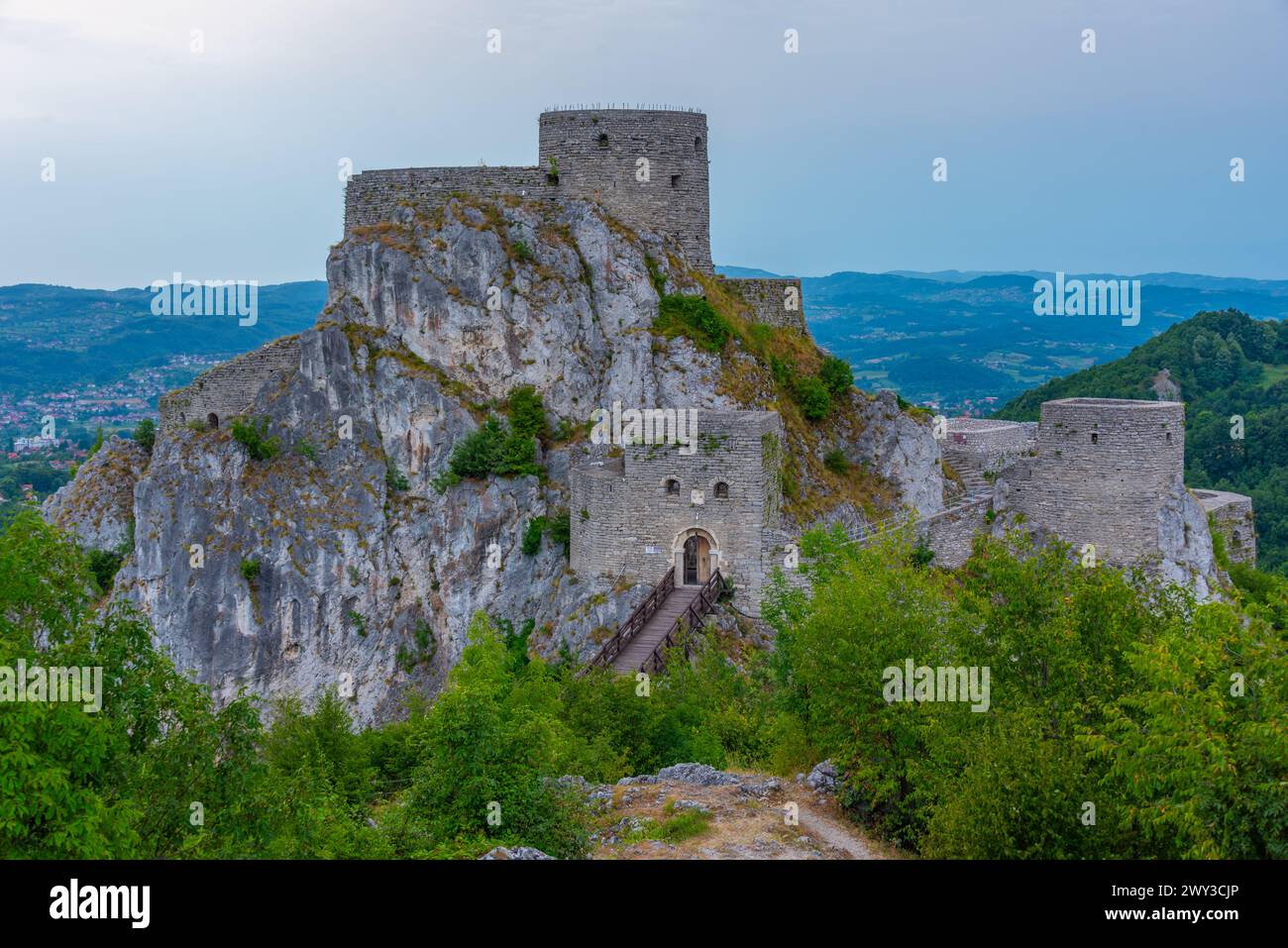 Panorama view of Srebrenik Fortress in Bosnia and Herzegovina Stock ...