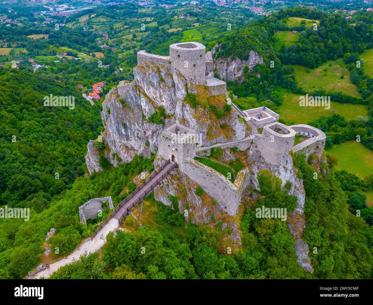 Panorama view of Srebrenik Fortress in Bosnia and Herzegovina Stock ...