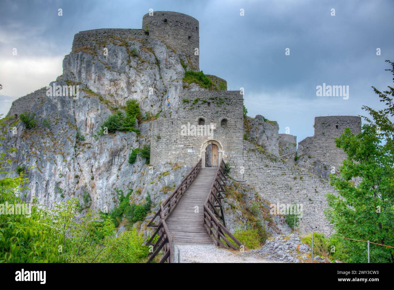 Panorama view of Srebrenik Fortress in Bosnia and Herzegovina Stock ...