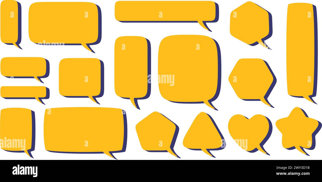 Text talk balloons. Speech bubbles for dialog. Comic cloud box for ...