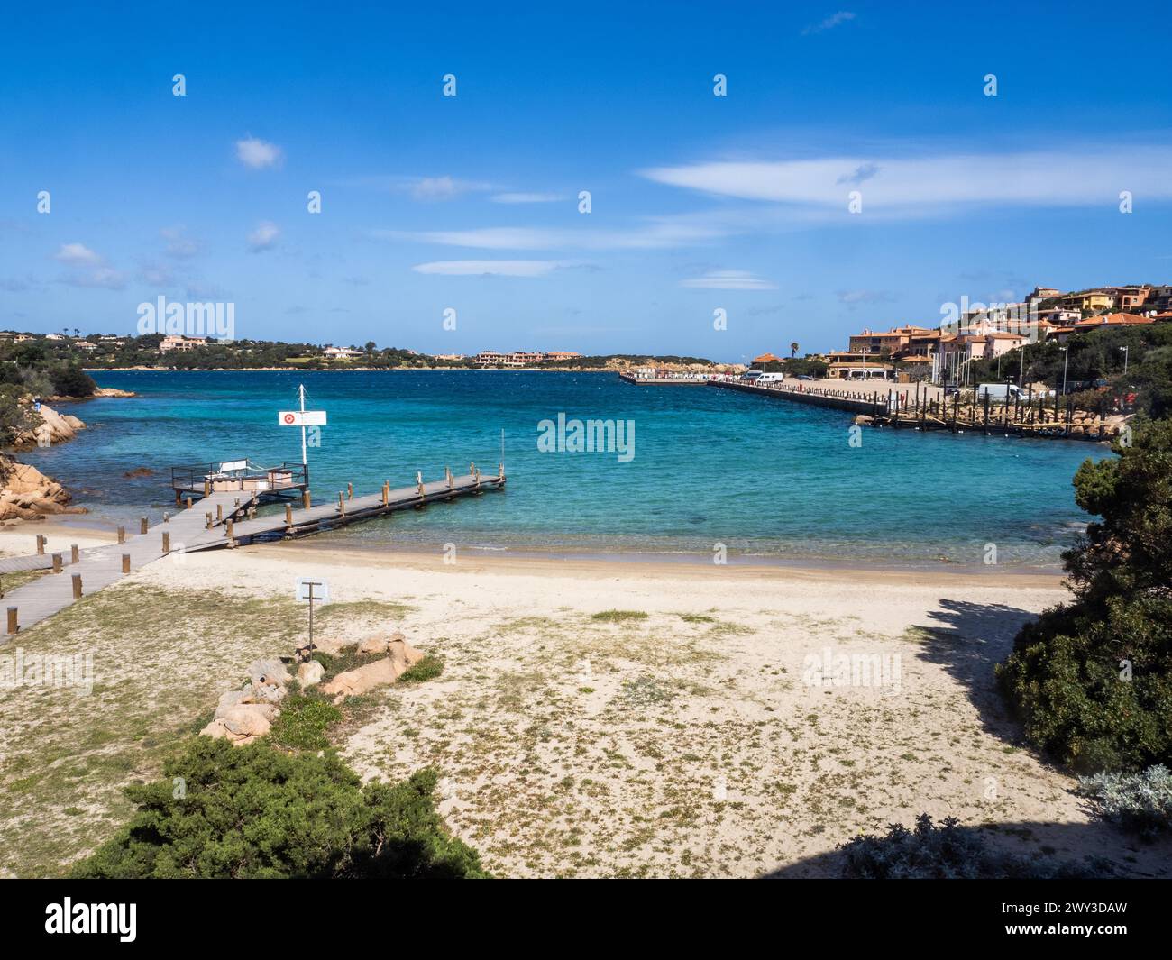 Boat mooring, Porto Cervo marina, Costa Smeralda, Sardinia, Italy Stock ...