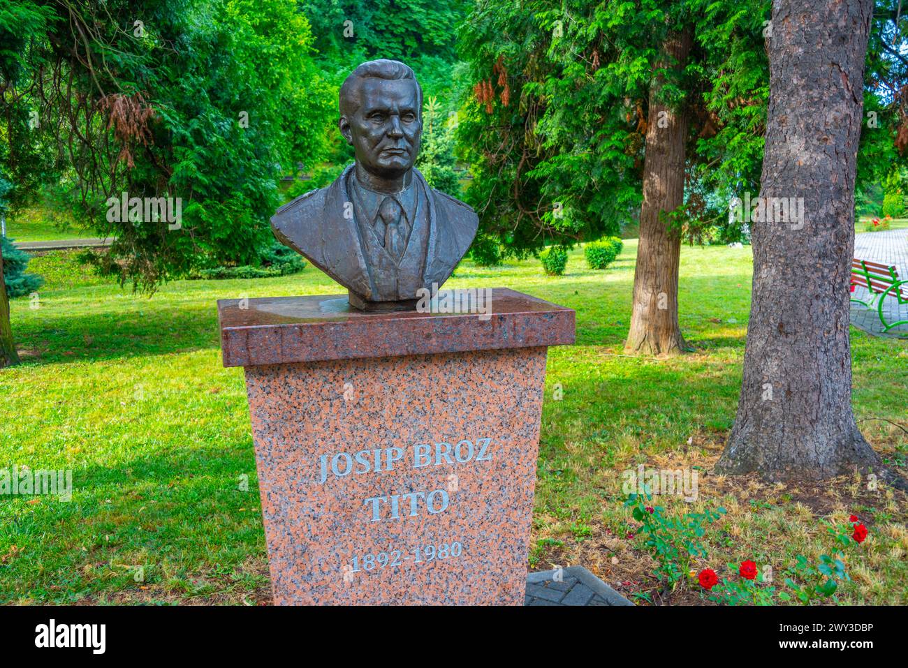Statue of Josip Broz Tito in Gradacac, Bosnia and Herzegovina Stock ...