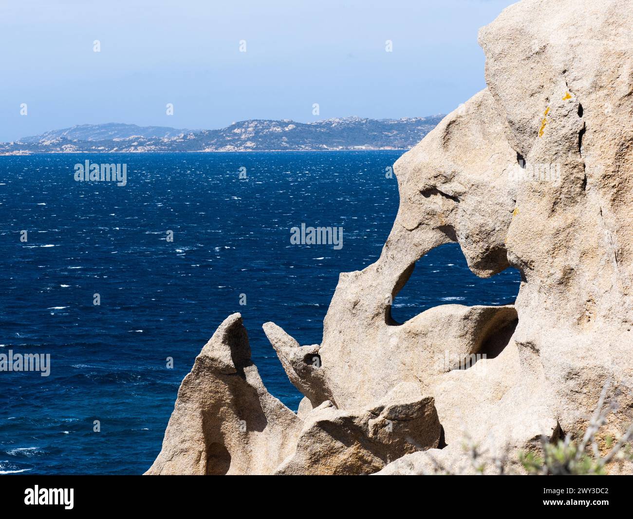 Granite rock formation, bay, Baja Sardinia, Costa Smeralda, Sardinia ...