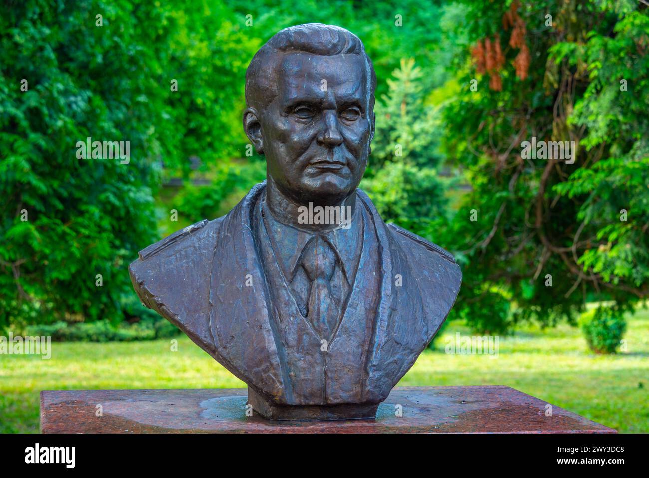 Statue of Josip Broz Tito in Gradacac, Bosnia and Herzegovina Stock ...