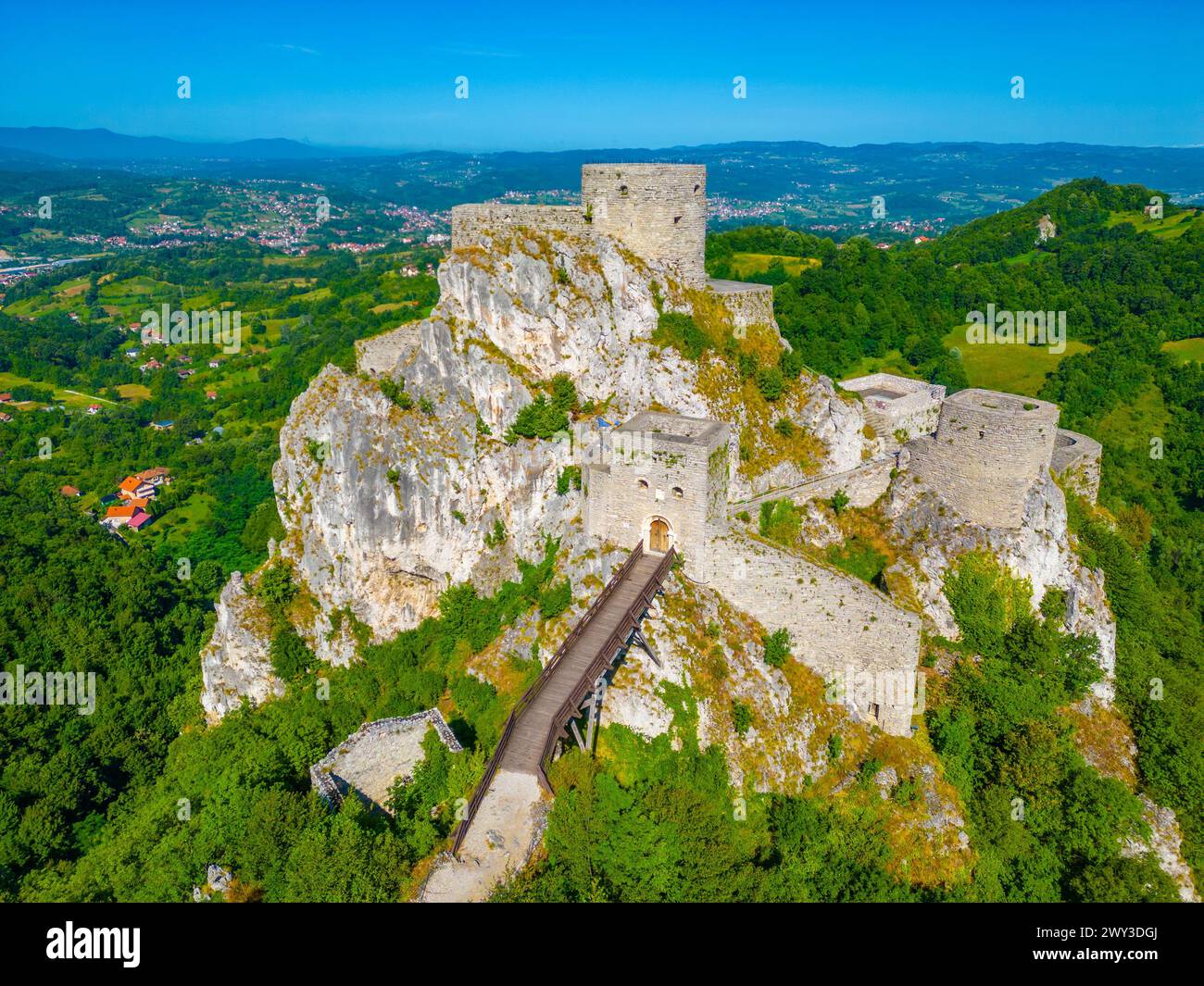 Panorama view of Srebrenik Fortress in Bosnia and Herzegovina Stock ...
