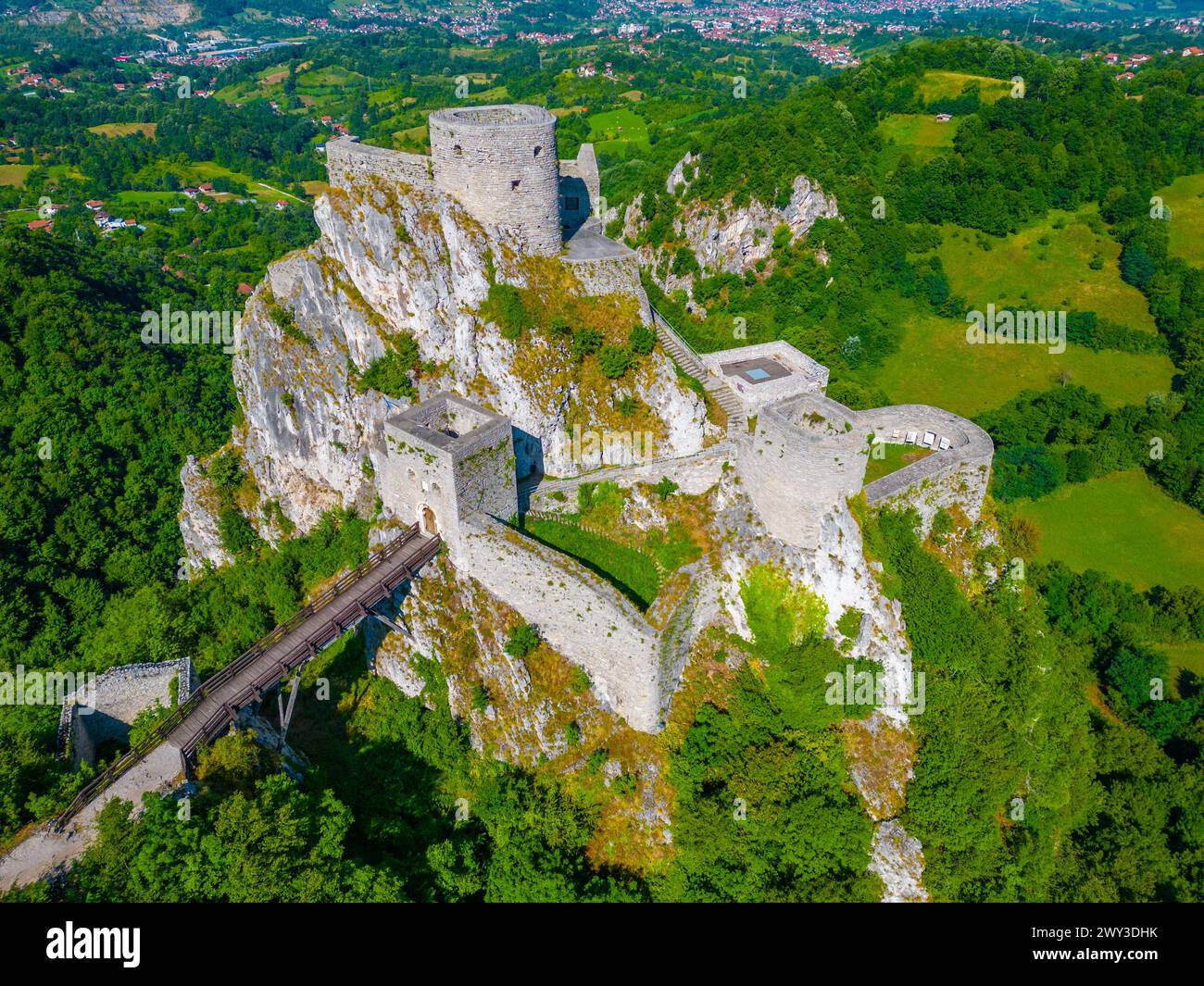 Panorama view of Srebrenik Fortress in Bosnia and Herzegovina Stock ...