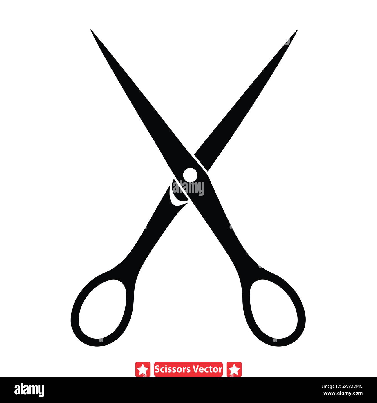 Dynamic Scissors Illustrations Bold and Versatile Silhouette Designs ...