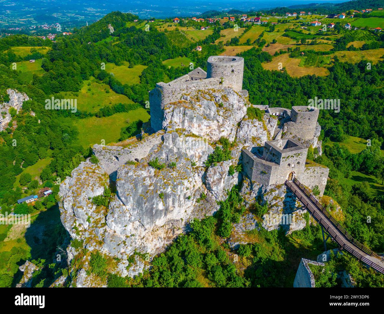 Panorama view of Srebrenik Fortress in Bosnia and Herzegovina Stock ...