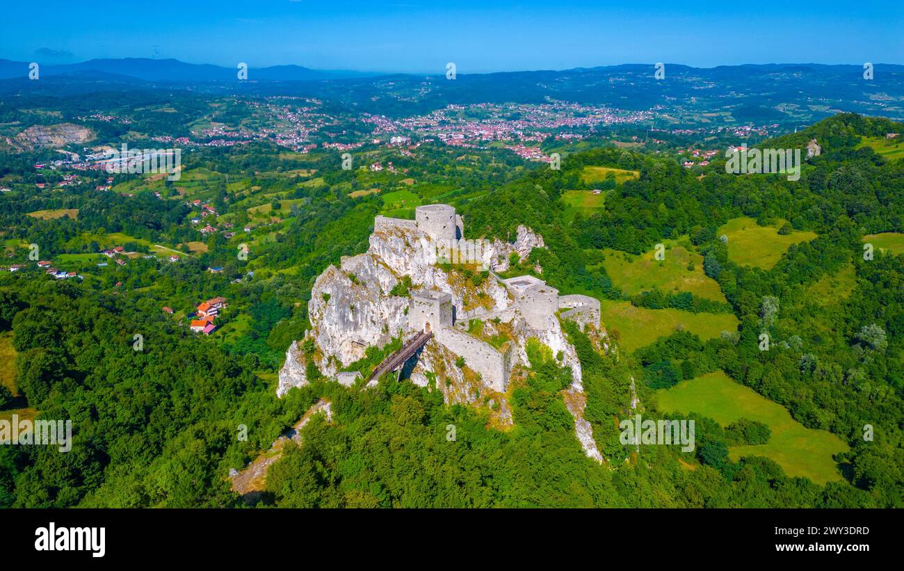 Panorama view of Srebrenik Fortress in Bosnia and Herzegovina Stock ...