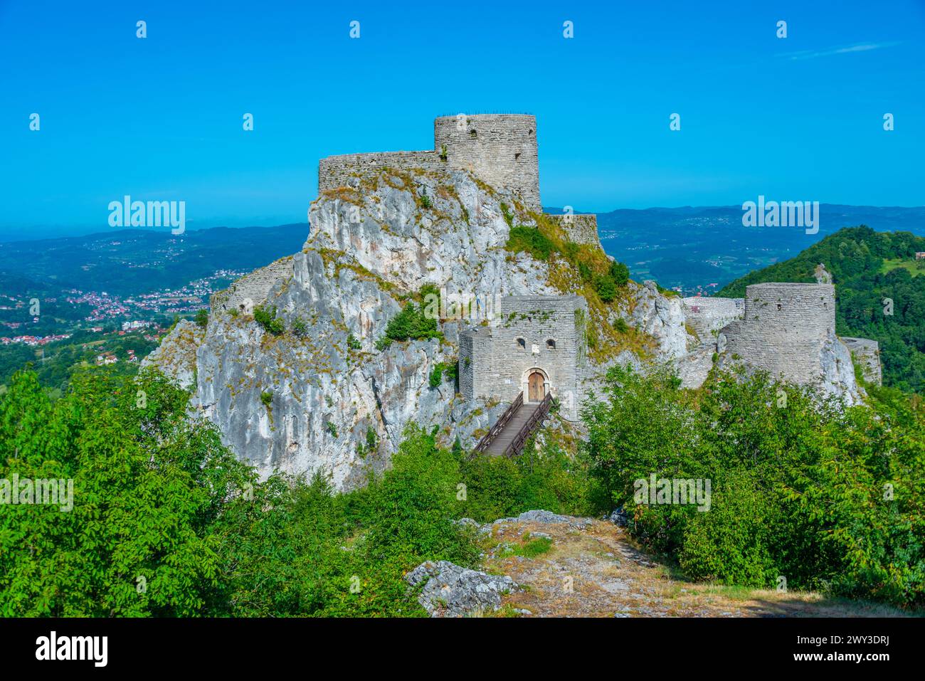 Panorama view of Srebrenik Fortress in Bosnia and Herzegovina Stock ...