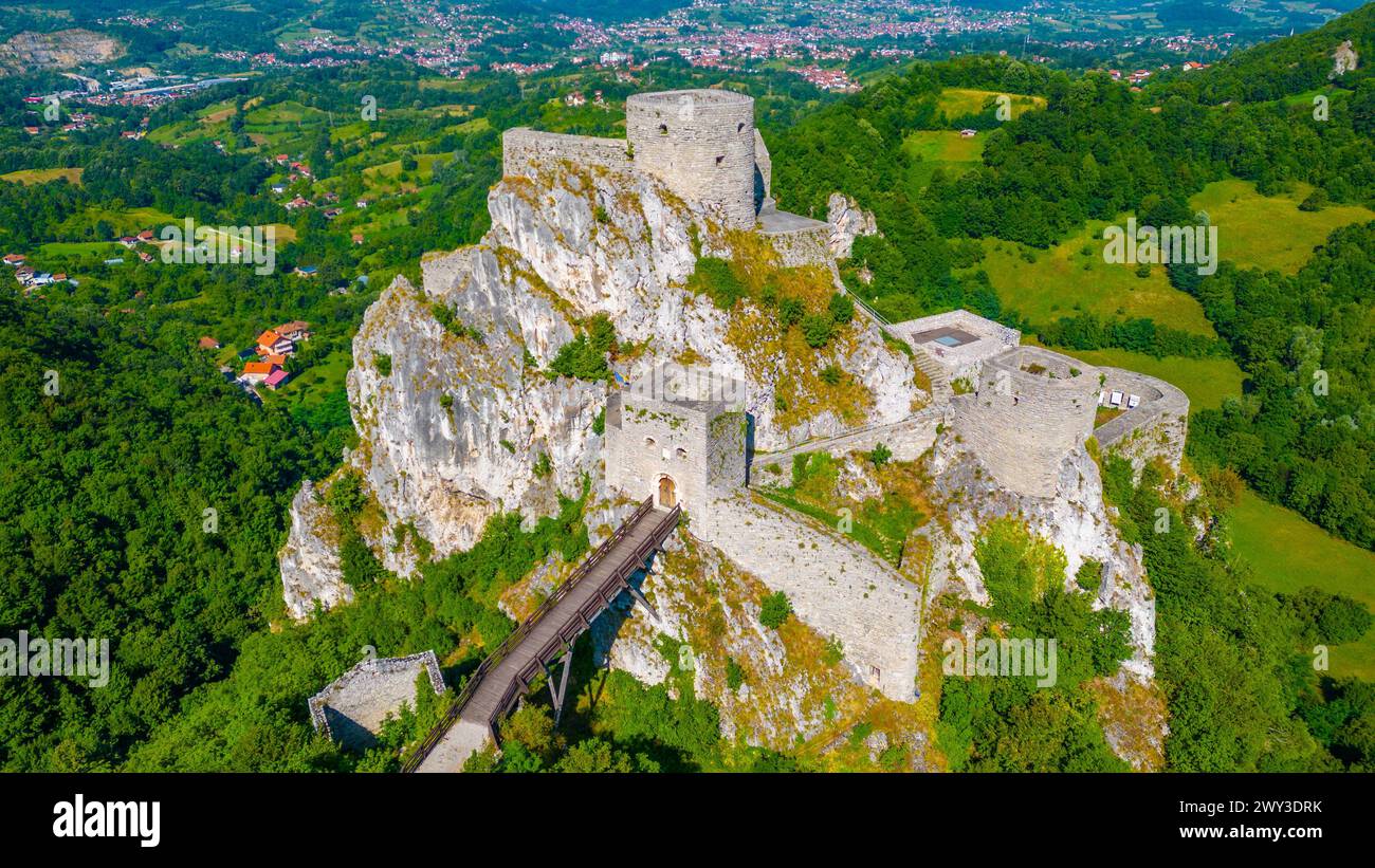 Panorama view of Srebrenik Fortress in Bosnia and Herzegovina Stock ...
