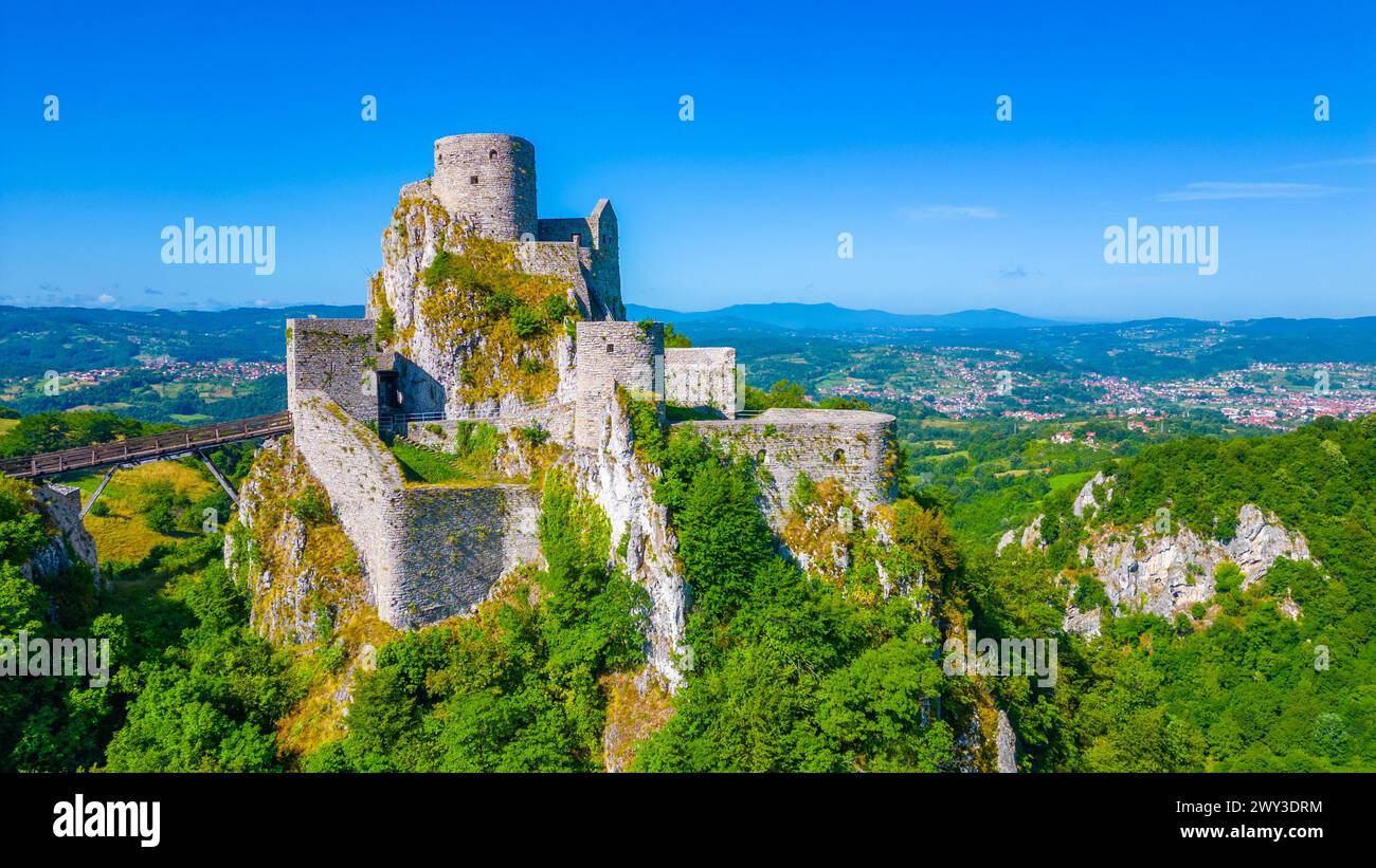 Panorama view of Srebrenik Fortress in Bosnia and Herzegovina Stock ...