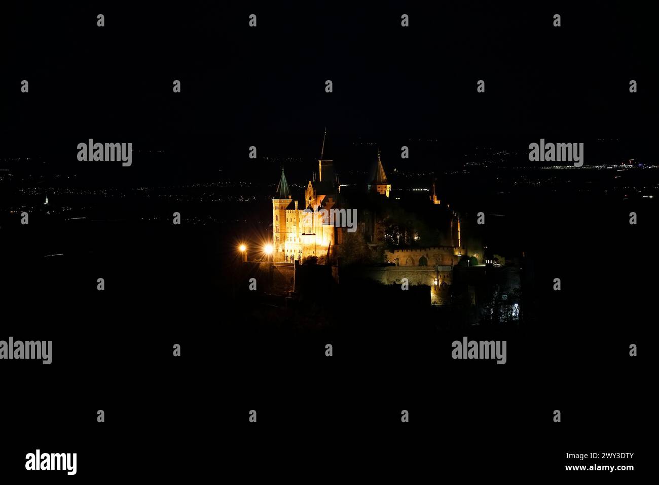 Hohenzollern Castle, ancestral castle of the princely family and former ...
