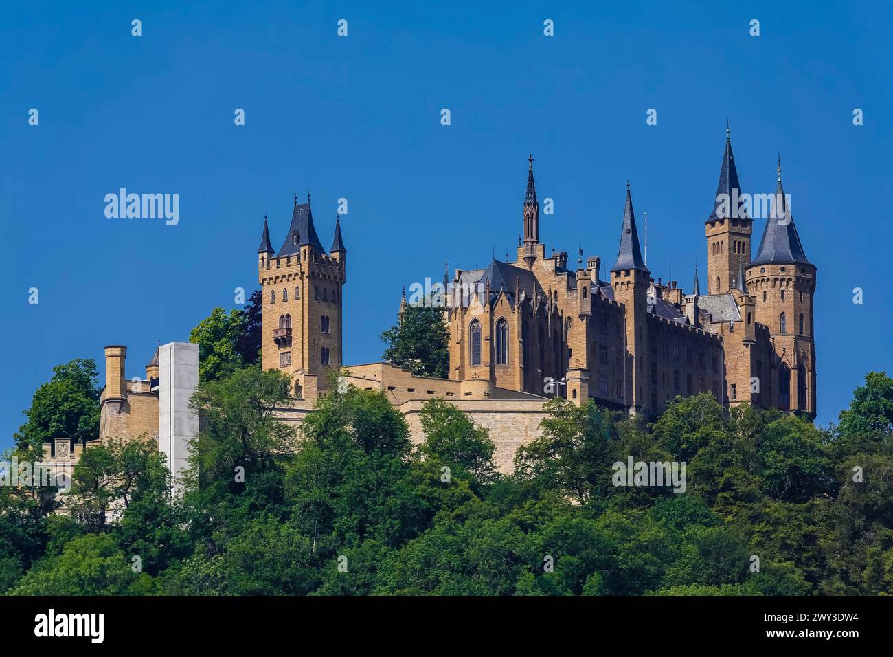 Hohenzollern Castle, ancestral castle of the princely family and former ...