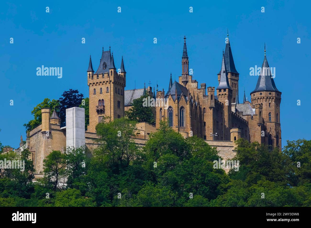 Hohenzollern Castle, ancestral castle of the princely family and former ...