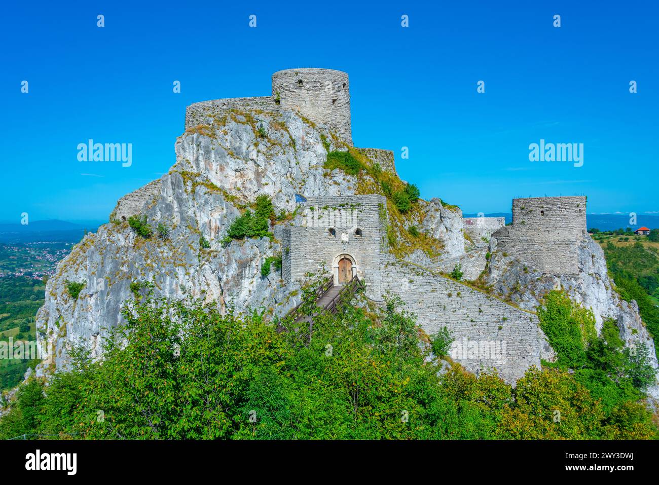 Panorama view of Srebrenik Fortress in Bosnia and Herzegovina Stock ...