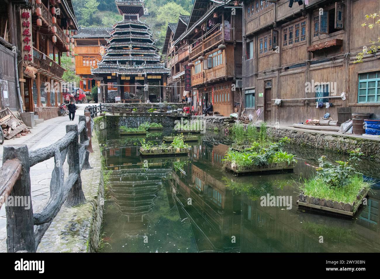 Zhaoxing village landscape, guizhou, china Stock Photo - Alamy