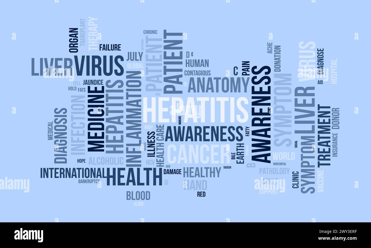 Hepatitis word cloud template. Health and Medical awareness concept ...