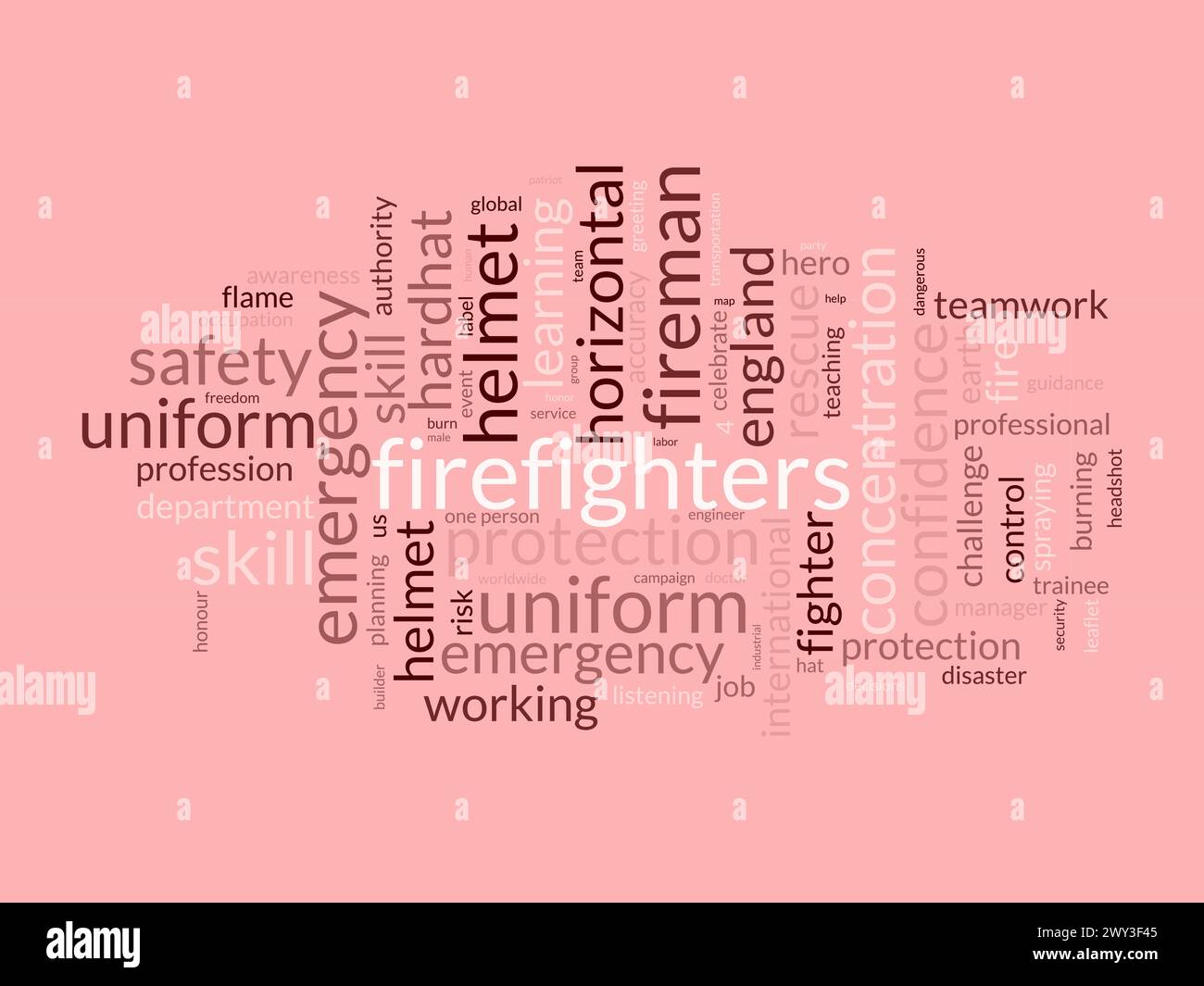 Firefighters Day word cloud template. Career awareness concept vector ...