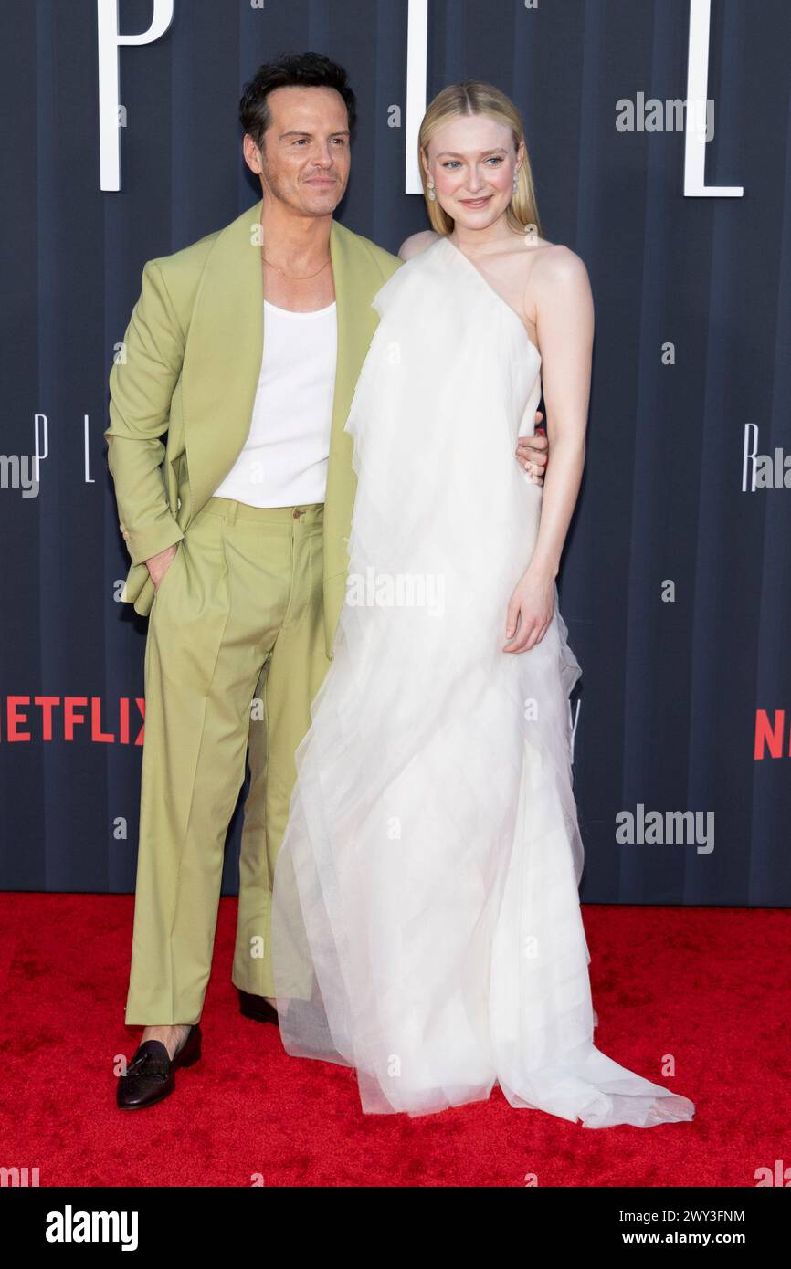 Los Angeles, USA. 03rd Apr, 2024. Andrew Scott and Dakota Fanning ...
