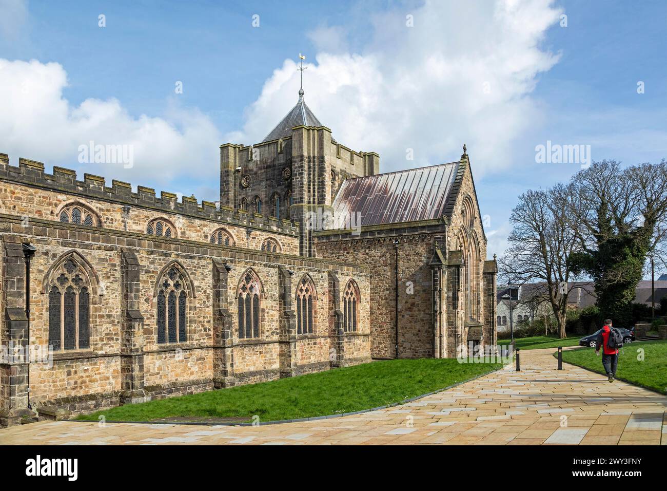 Saint Deiniol's Cathedral, Bangor, Wales, Great Britain Stock Photo - Alamy