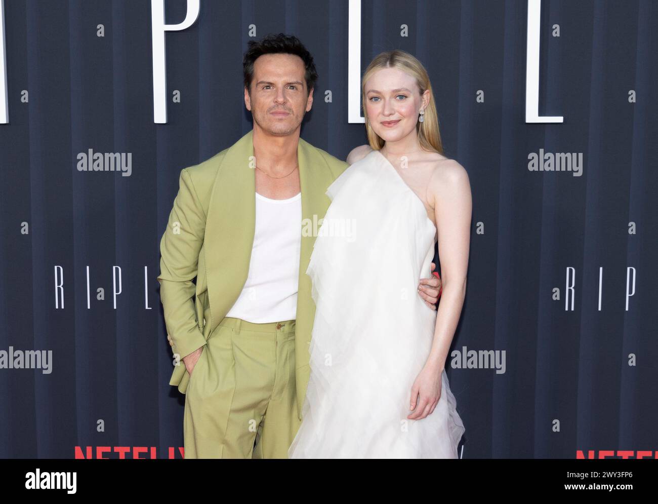 Los Angeles, USA. 03rd Apr, 2024. Andrew Scott and Dakota Fanning ...