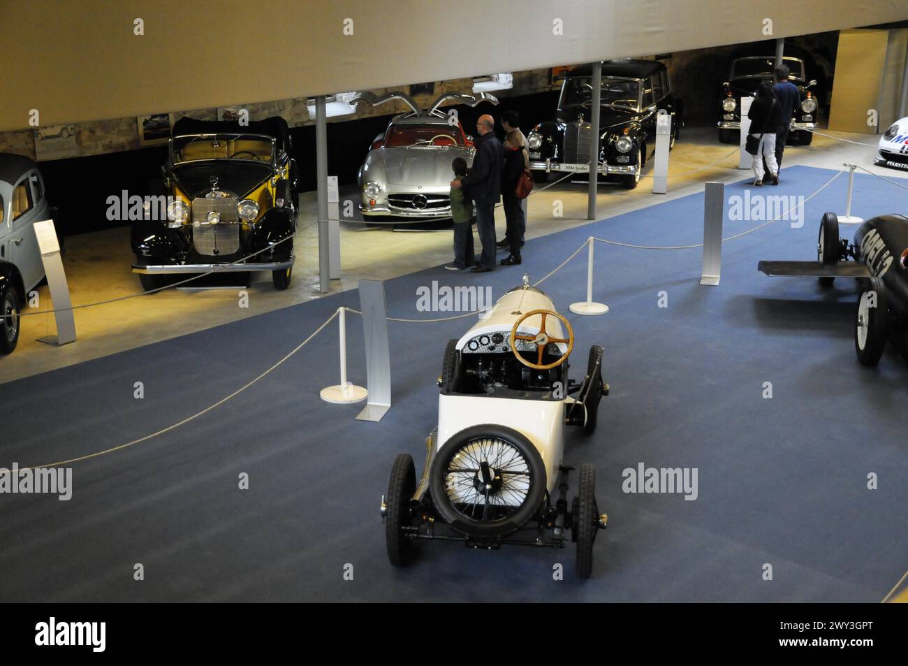 German Car Museum Langenburg, Interior view of a car museum with ...