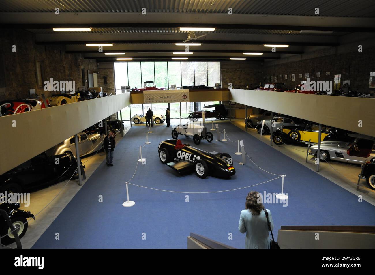 Deutsches Automuseum Langenburg, View over the upper level of a car ...