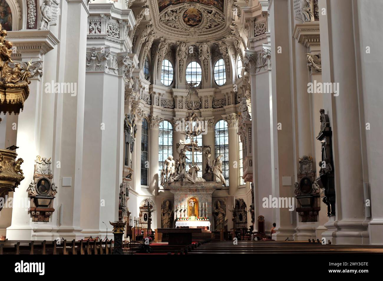 St Stephen's Cathedral, Passau, magnificent baroque church with a ...