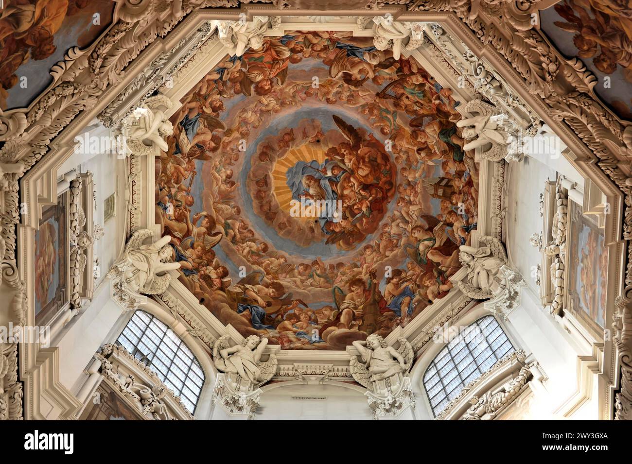 St Stephen's Cathedral, Passau, Ceiling fresco in the choir, 1680, God ...