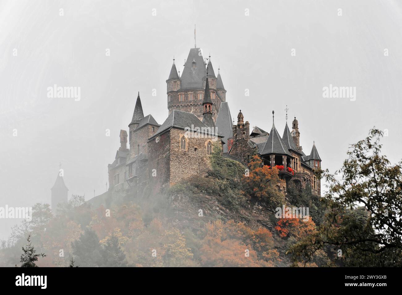Eltz Castle in the Elz valley, hilltop castle from the 12th century ...