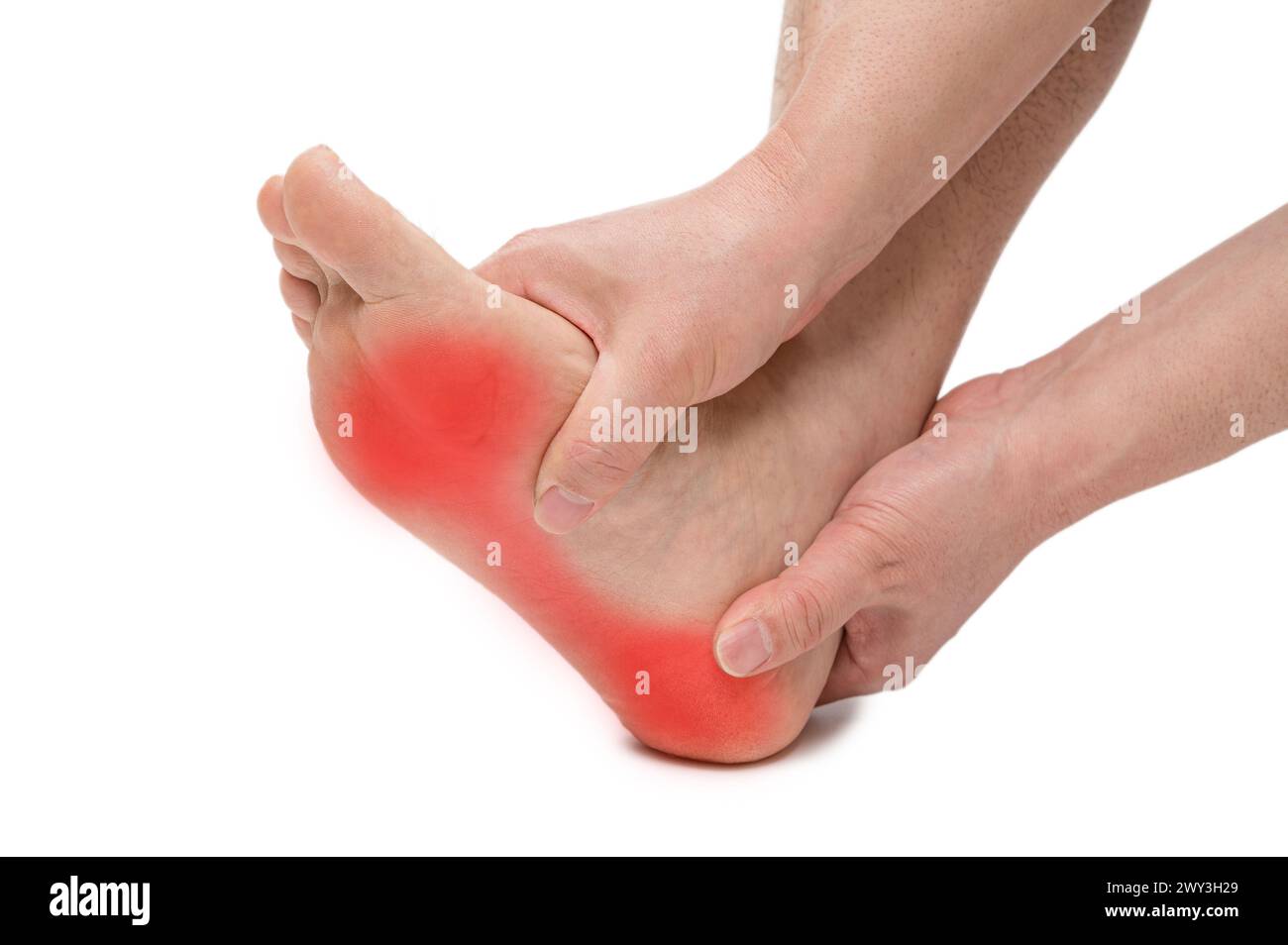 Male foot isolated on white background Stock Photo - Alamy