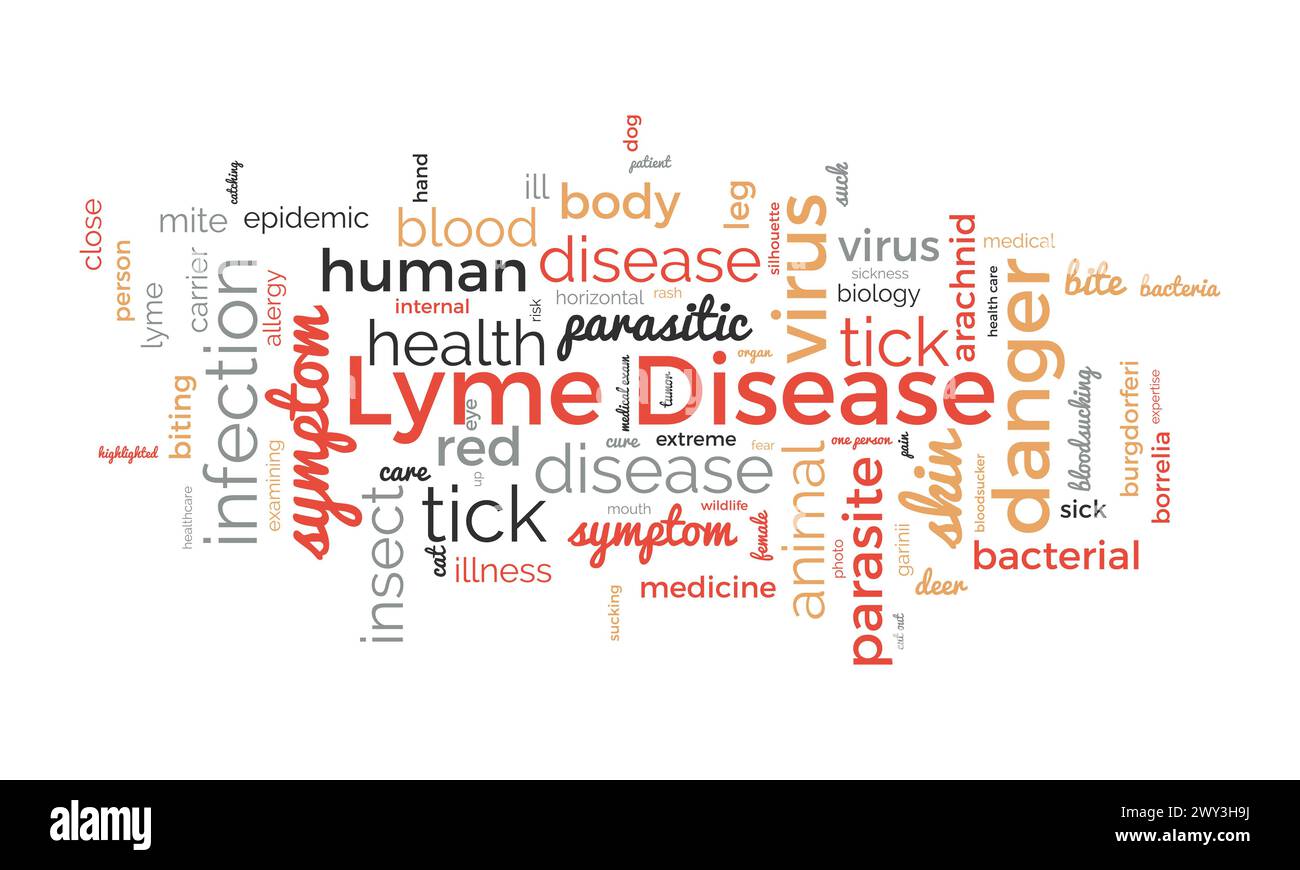 Lyme Disease word cloud template. Health and Medical awareness concept ...