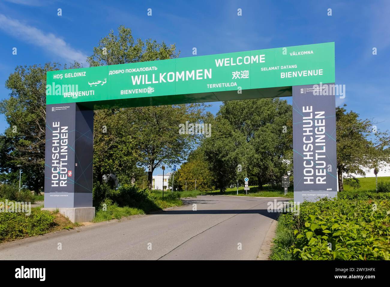 Entrance portal of Reutlingen University, Reutlingen University, large ...