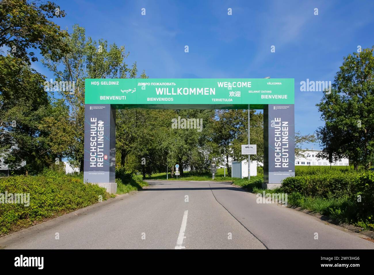Entrance portal of Reutlingen University, Reutlingen University, large ...