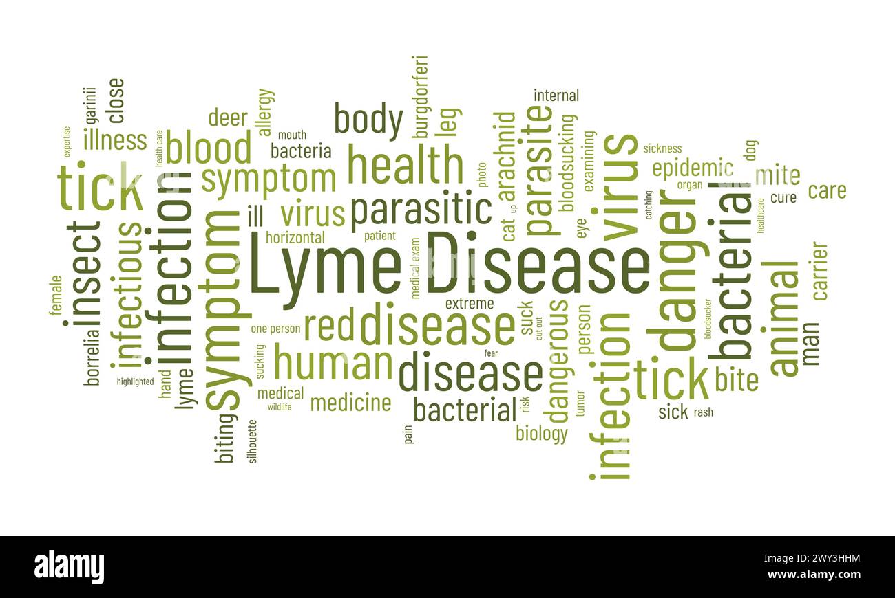 Lyme Disease word cloud template. Health and Medical awareness concept ...