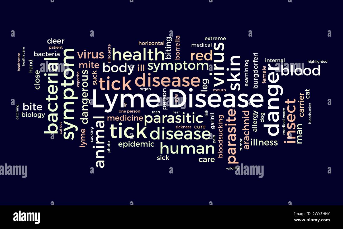 Lyme Disease word cloud template. Health and Medical awareness concept ...