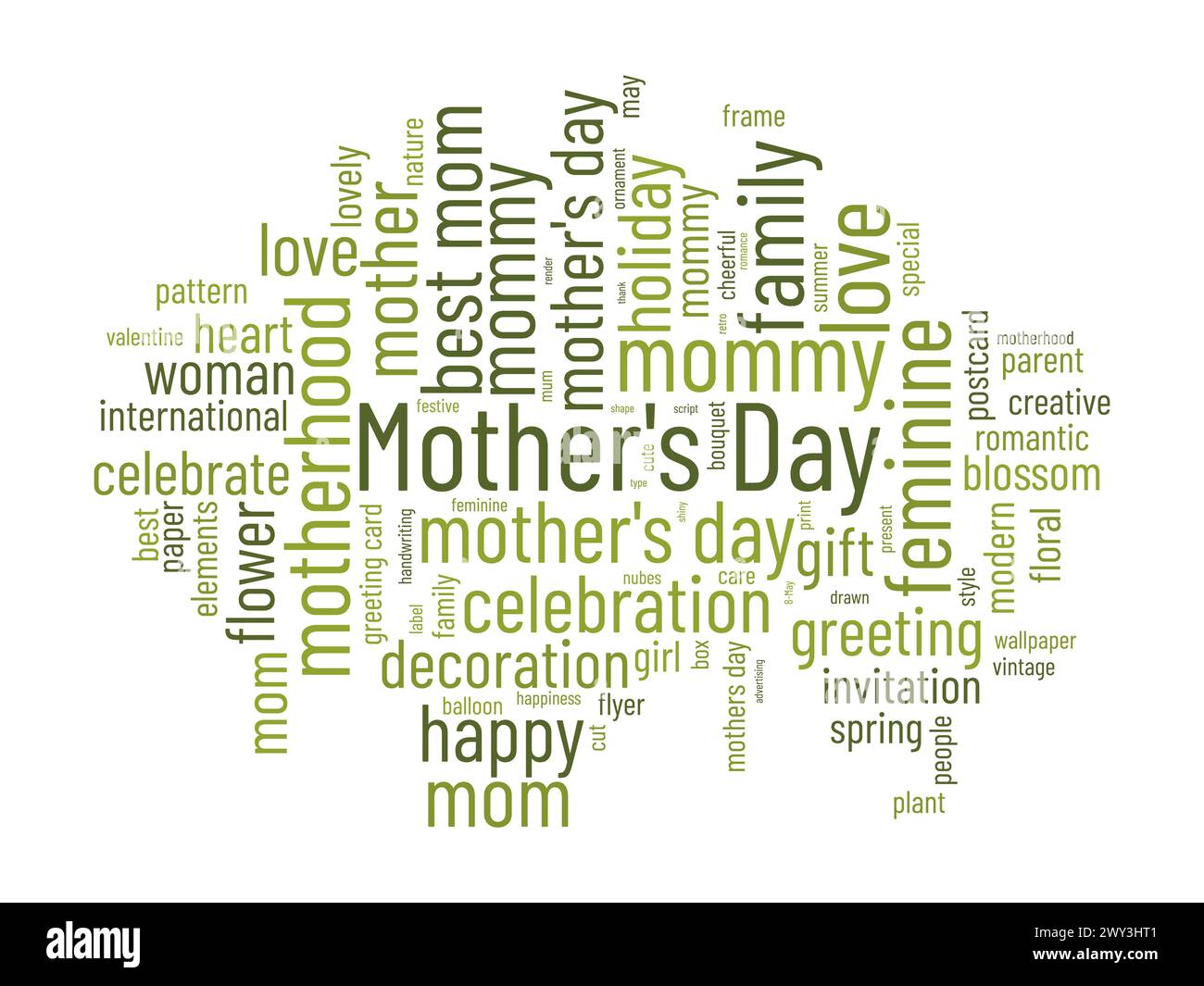 Mother's Day word cloud template. Cultural awareness concept vector background Stock Vector ...