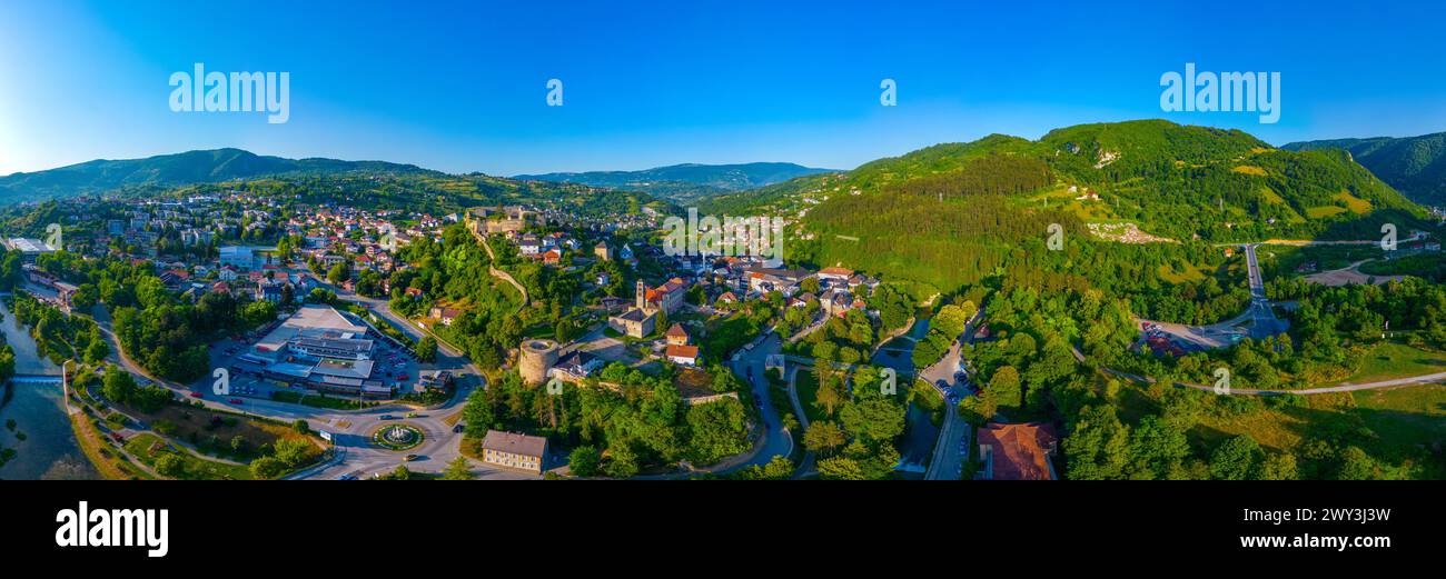 Panorama view of Jajce fortress in Bosnia and Herzegovina Stock Photo ...